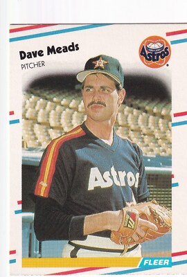 1988 Fleer #453 Dave Meads MLB Houston Astros + (Yes 3 Free Mystery ...
