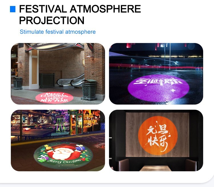 40W-600W Custom 4 Logo Waterproof AD Sign Auto-swtich LED Gobo ...