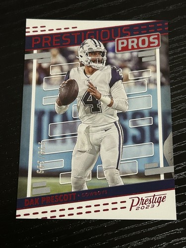 2023 Prestige Prestigious Pros Dak Prescott RED /399 Dallas Cowboys | eBay