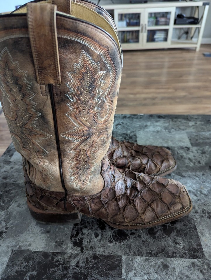 ARIAT MENS PECAN BROWN DEEP WATER PIRARUCI BOOTS 10044421 | eBay