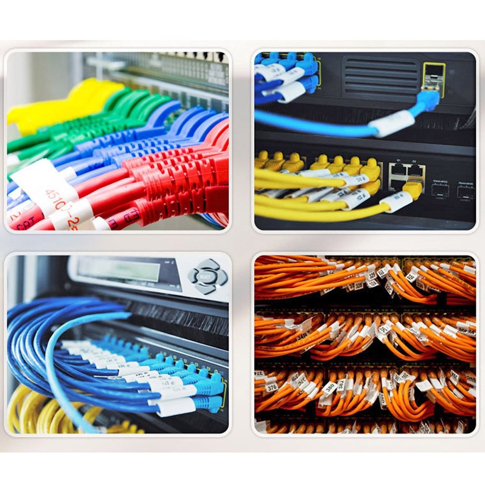 10 Pcs Cable Label Self-adhesive Labels Identification Tags Markers ...