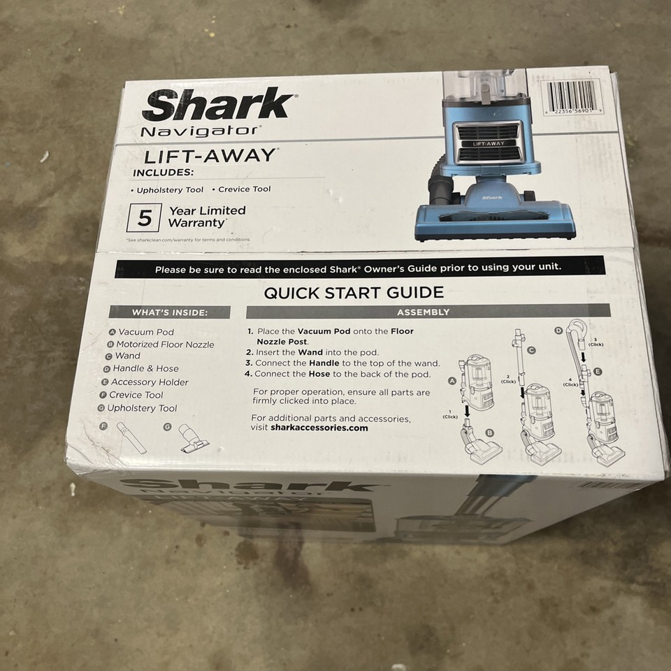 Shark Navigator Lift-Away Upright Vacuum Cleaner - Blue (NV380 ...