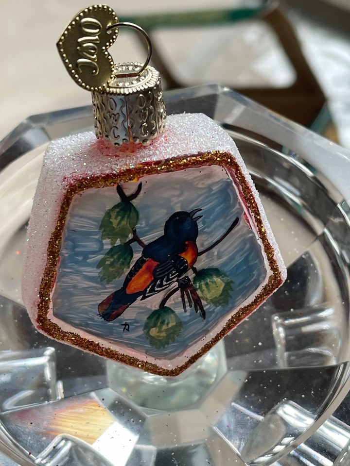 23) Merck old world vintage miniature inside art Christmas ornaments | eBay