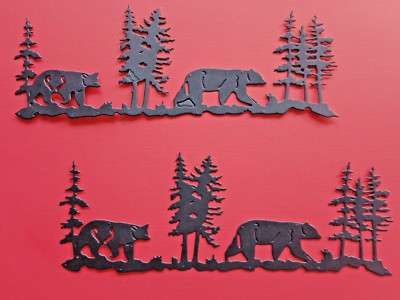 BEARS & TREES DIE CUTS FOR CARDMAKING/SCRAPBOOKING~APPROX. 7"X 2 1/4 ...