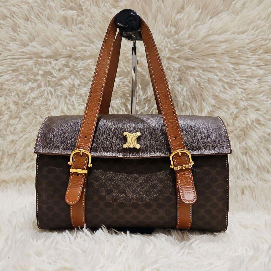 Celine Mini Traveling Macadam Pattern Triomphe Gold H… - Gem