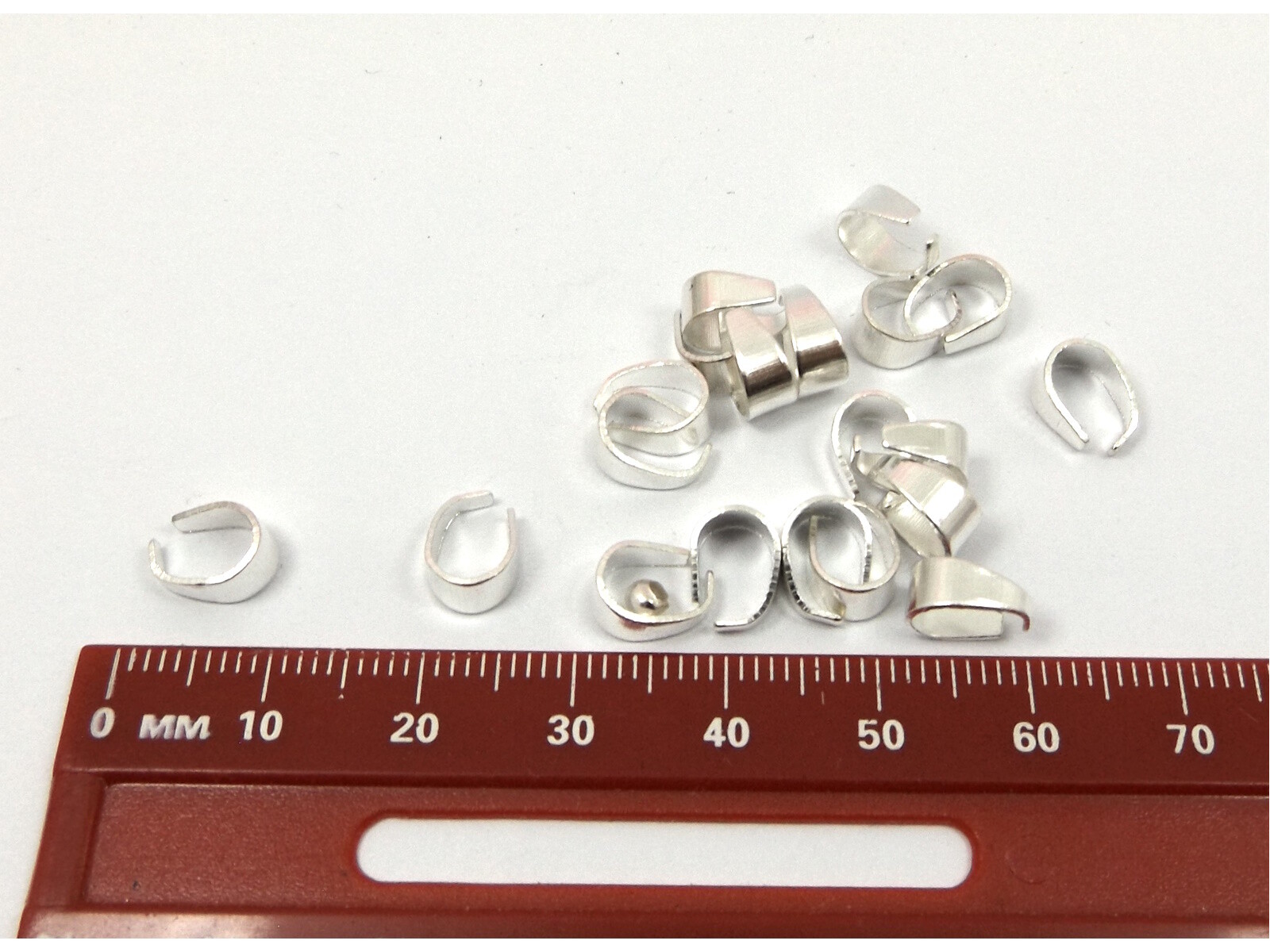 20 Metal Strong 8mm Pinch BAIL Clip Findings for Pendant Connector DIY ...