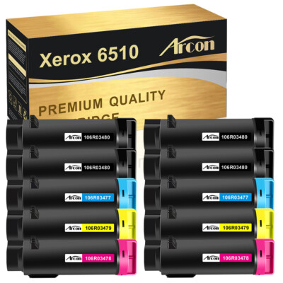 10x Color Toner Compatible For XEROX 6510 WorkCentre 6515DN 6515N ...