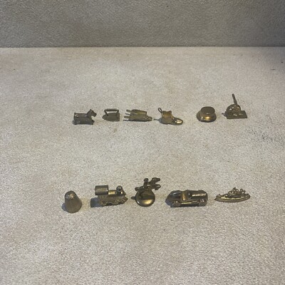 Monopoly 1995 Deluxe Edition Game Pieces 11 Metal Gold Tokens | eBay