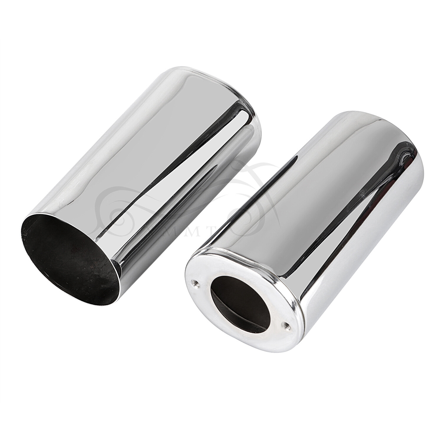 Chrome Fork Boot Slider Cover Cow Bells For Harley Street Glide Road ...
