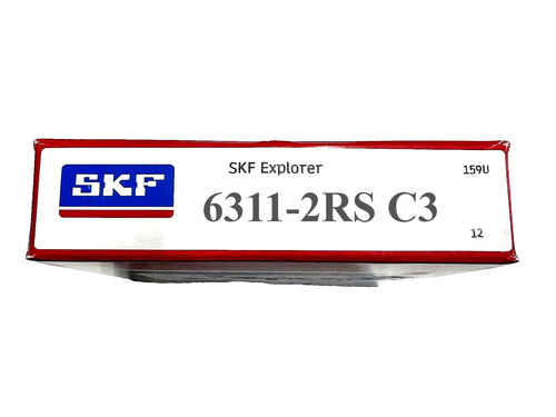 SKF 6311-2RS C3 Double Rubber Sealed Deep Groove Ball Bearing ...