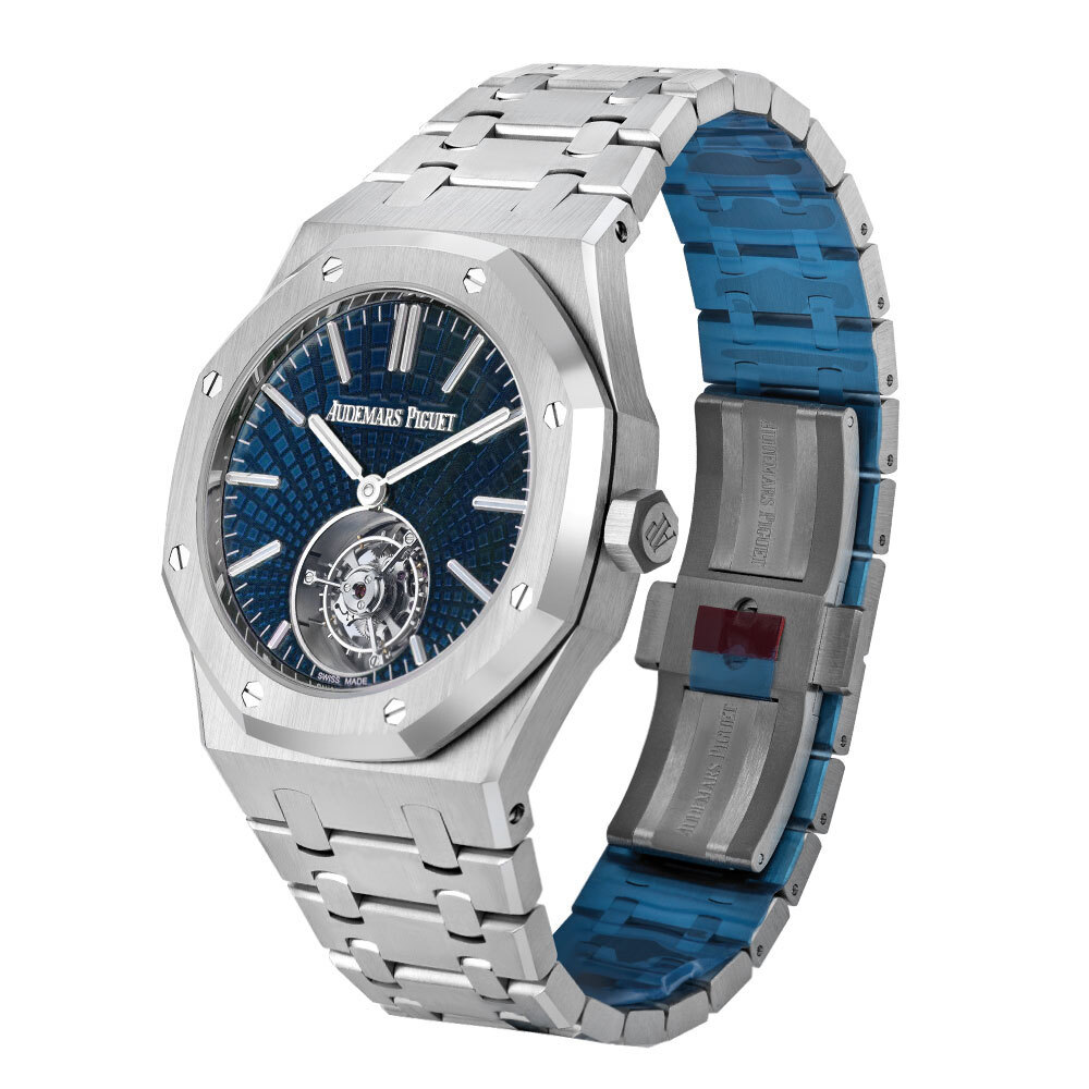 Audemars Piguet Royal Oak Watch 41MM Blue Index Hour Markers Dial | eBay