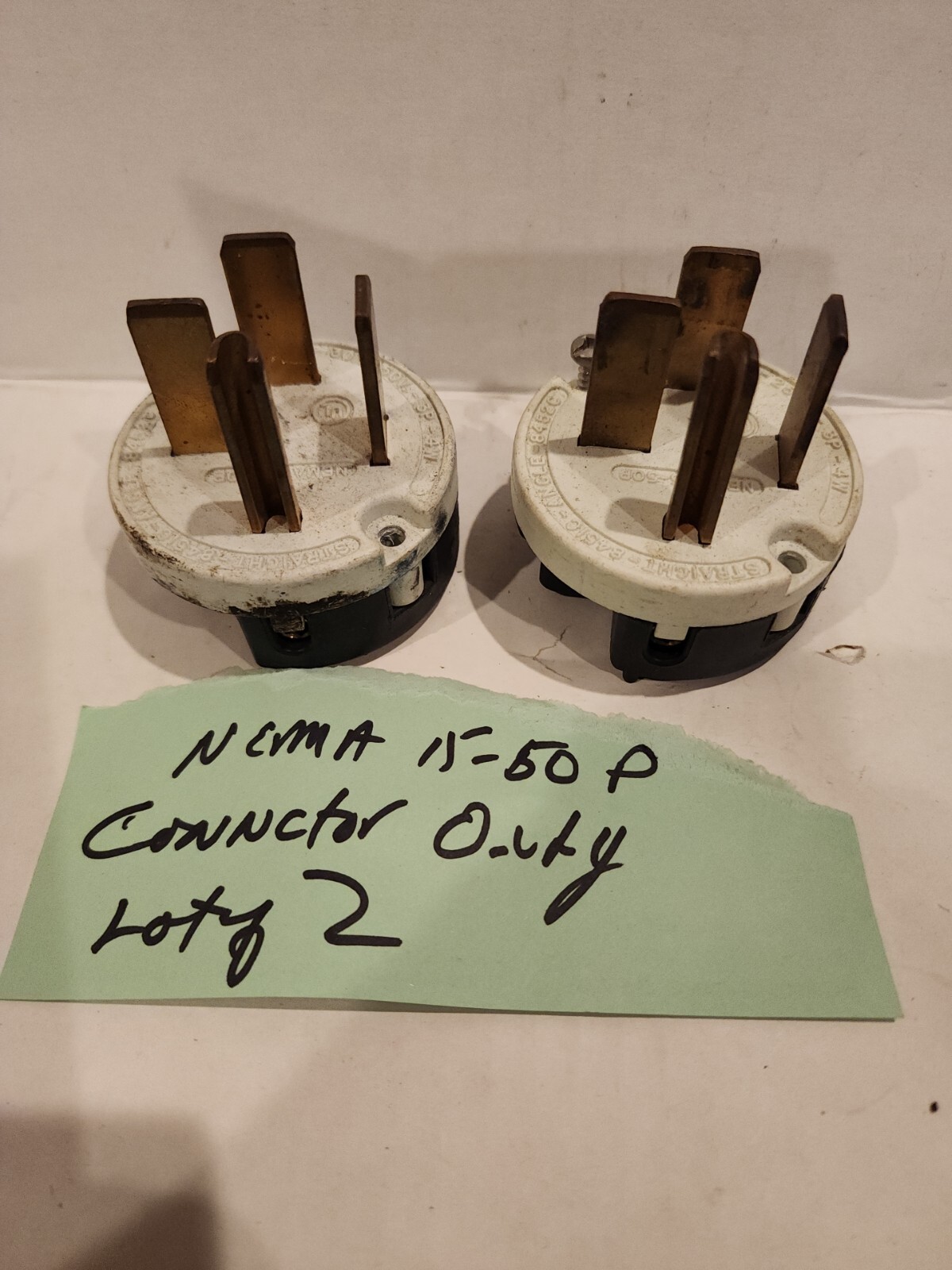 HUBBELL ANGLE Plug 50A 250 V 3PH NENA 15-50P HUBBELL 8452C lot of 2 | eBay