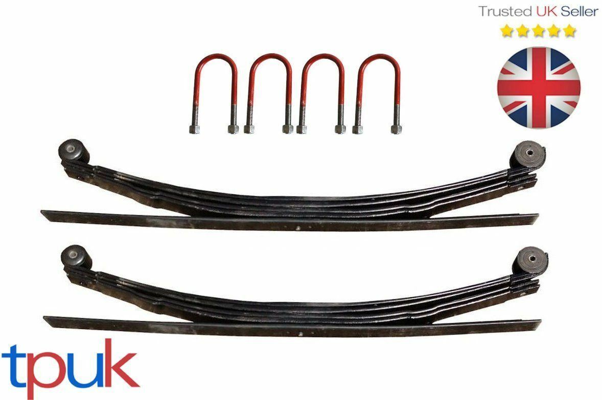 FORD TRANSIT PAIR OF HEAVY DUTY 4+1 5 LEAF SPRINGS 2.4 RWD + UBOLTS ...