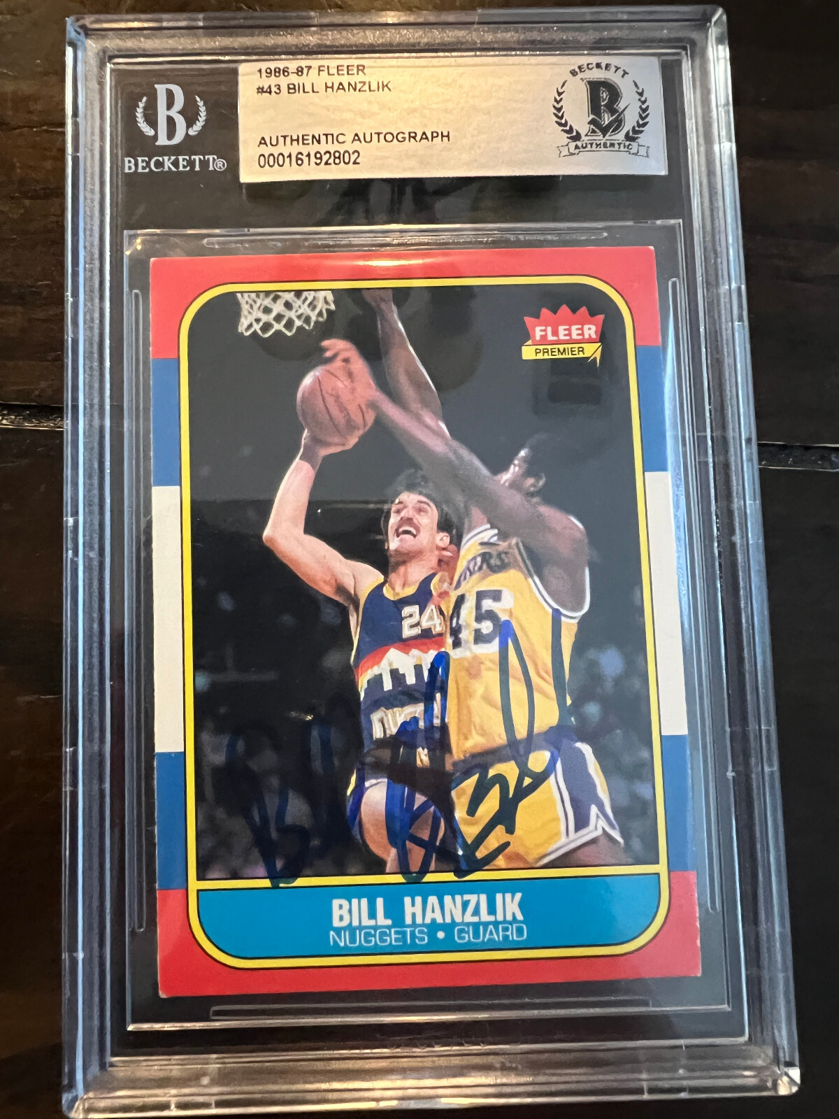 BILL HANZLIK SIGNED 1986-87 FLEER BECKETT CERTIFIED AUTHENTIC BAS | eBay