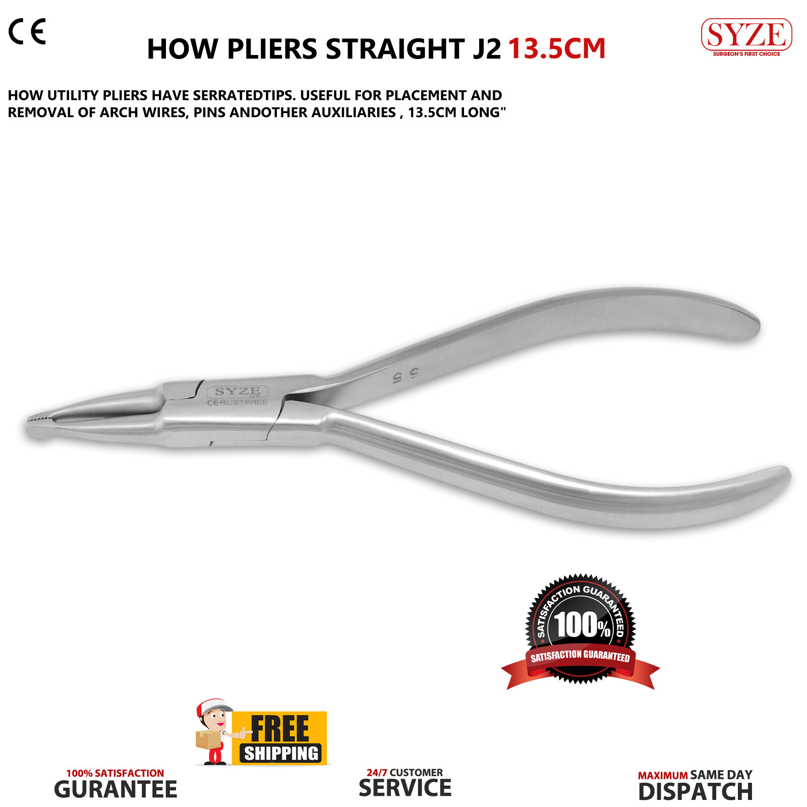 Howe Orthodontic Pliers Dental Archwire Placement Wires Remover Pins ...