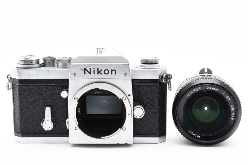 Nikon F Eye Level 35mm SLR Film Camera w/ Non-Ai NIKKOR 24mm f/2.8 ...