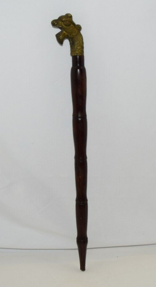 SHILLELAGH IRISH VINTAGE ANTIQUE STICK RARE DRAGON 18" CANE FIGHTING ...
