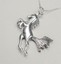 STERLING SILVER JUMPING STALLION HORSE EQUESTRIAN ANIMAL NATURE PENDANT ...