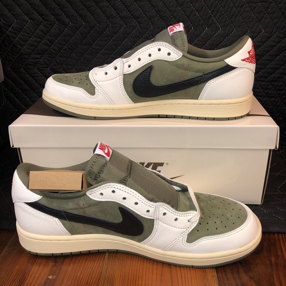 Travis Scott x Air Jordan 1 Retro OG SP Low Reverse Olive / Medium Size ...