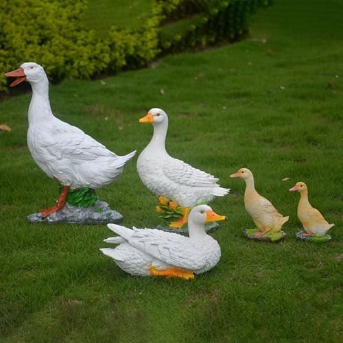 Large Duck Statue LIfelike Garden Decor Duck Model Park Landscape Resin ...