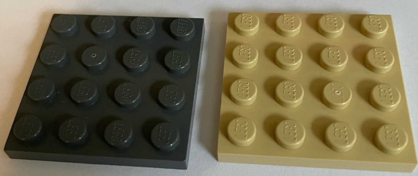 LEGO Parts 3031 (13 pcs) 4x4 Plates, 7 dark gray, 6 tan | eBay