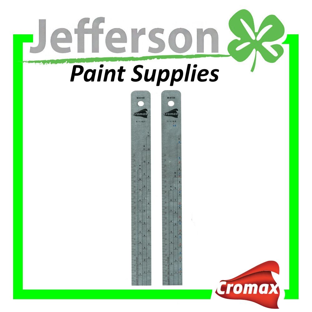 Cromax Paint Aluminum Mixing Stick Metal Rulers 6:1 / 7:1 Ratio - x2 ...