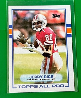 1989 Topps NFL All - Pro Jerry Rice Card #7 HOF WR San Francisco 49ers ...