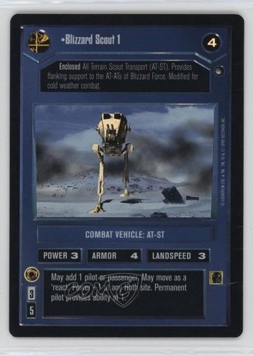 1999 Star Wars CCG: Reflections Reprint Foil Blizzard 1 Blizzard Scout ...