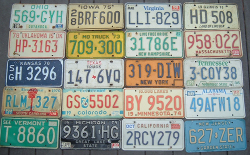 VINTAGE Lot of 20 Different US license plates Free US Shipping | eBay