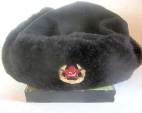 Mütze Fellmütze Kosakenmütze mit Abzeichen | eBay