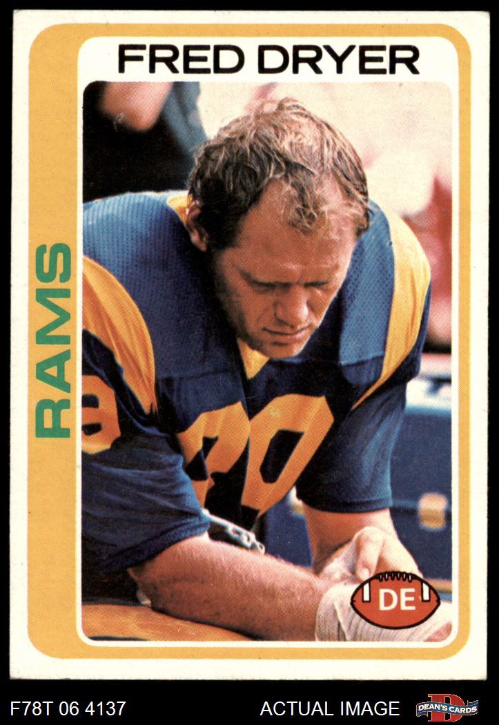 1978 Topps #366 Fred Dryer Rams San Diego St 5 - EX | eBay