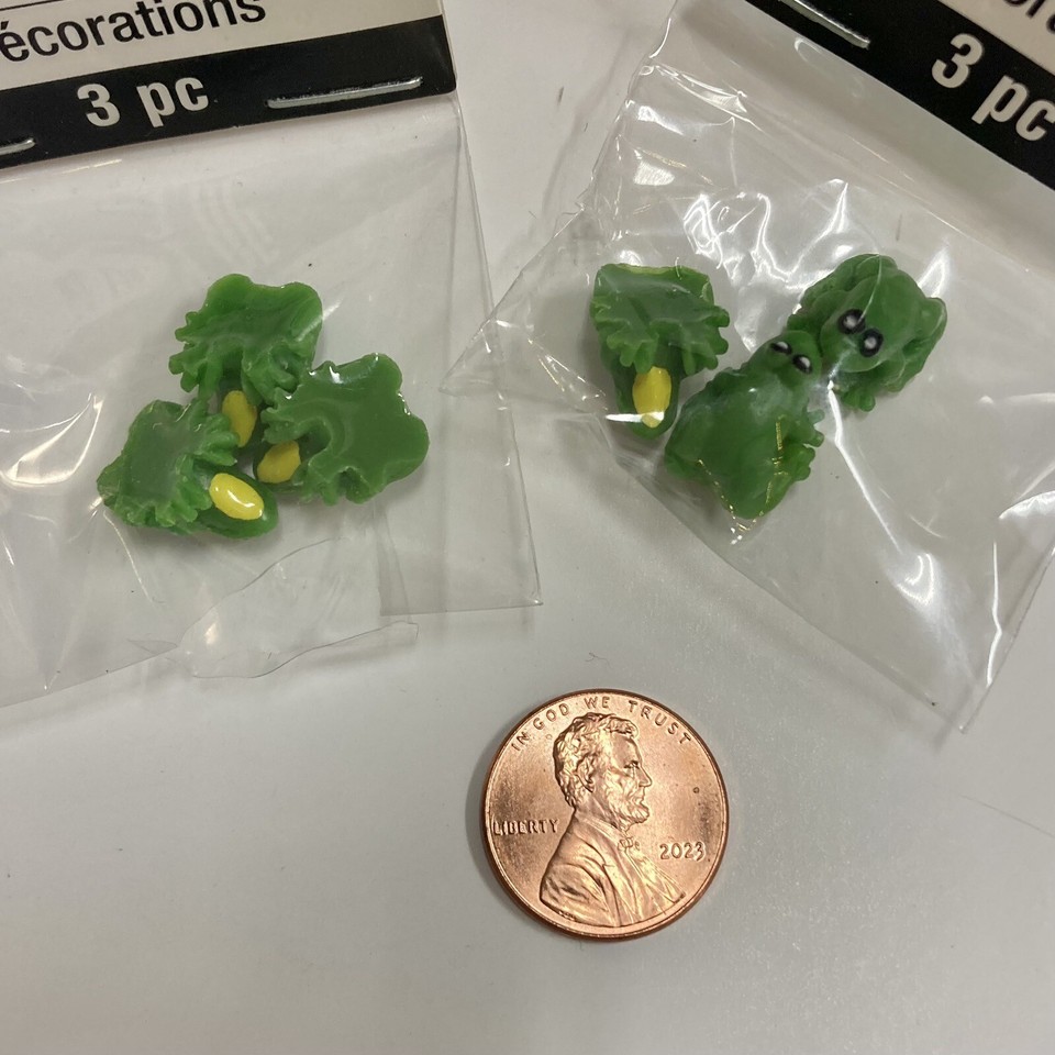 6 Miniature Green Frogs Toads Models Garden Fairy Pond Nature Dollhouse ...