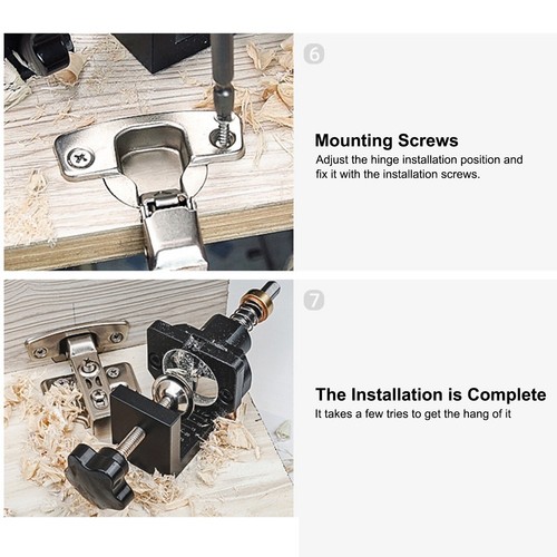 35mm Wood Locator Drill Guide Tool Woodworking Jig Door Hinge Hole ...