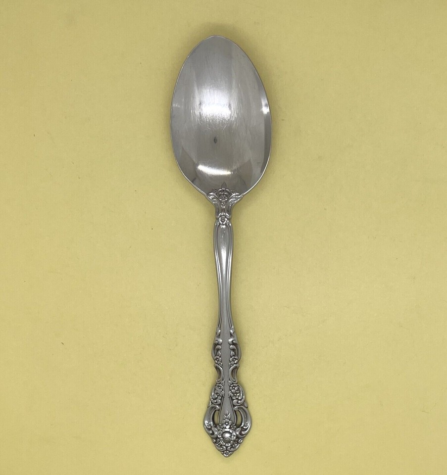 ONEIDA HEIRLOOM CUBE MICHELANGELO GLOSSY STAINLESS FLATWARE FLORAL ...