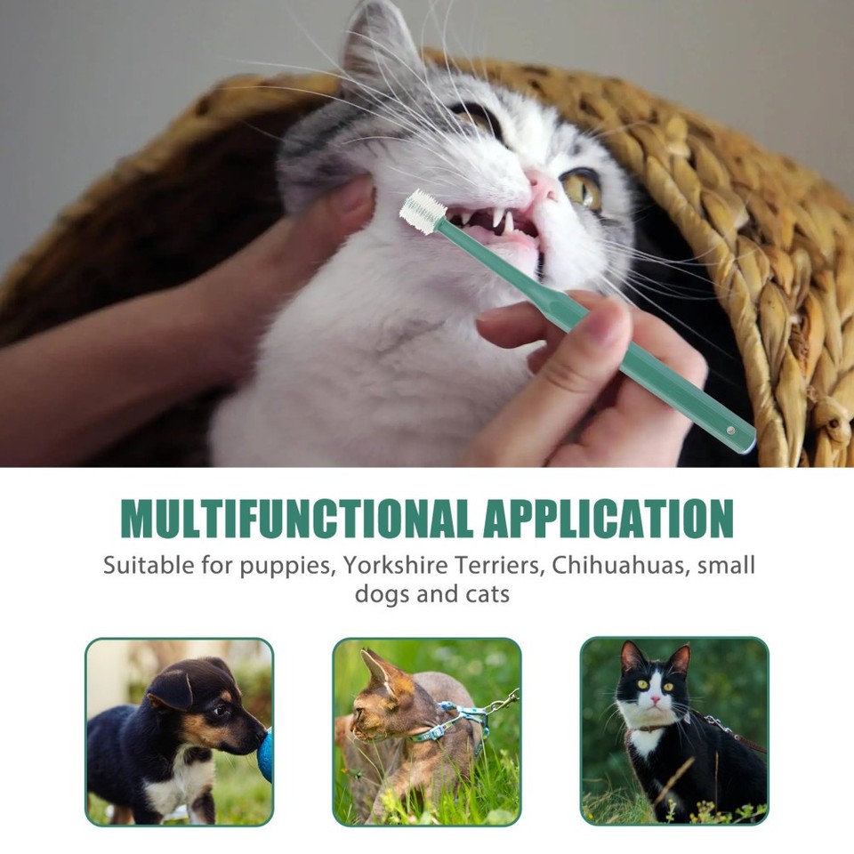 2 Pcs Pet Toothbrush For Dogs 360 Degree Oral Cleaning Toothbrush For ...