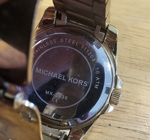 Michael Kors MK5639 Blair Champagne Dial Gold Tone Stainless Steel ...