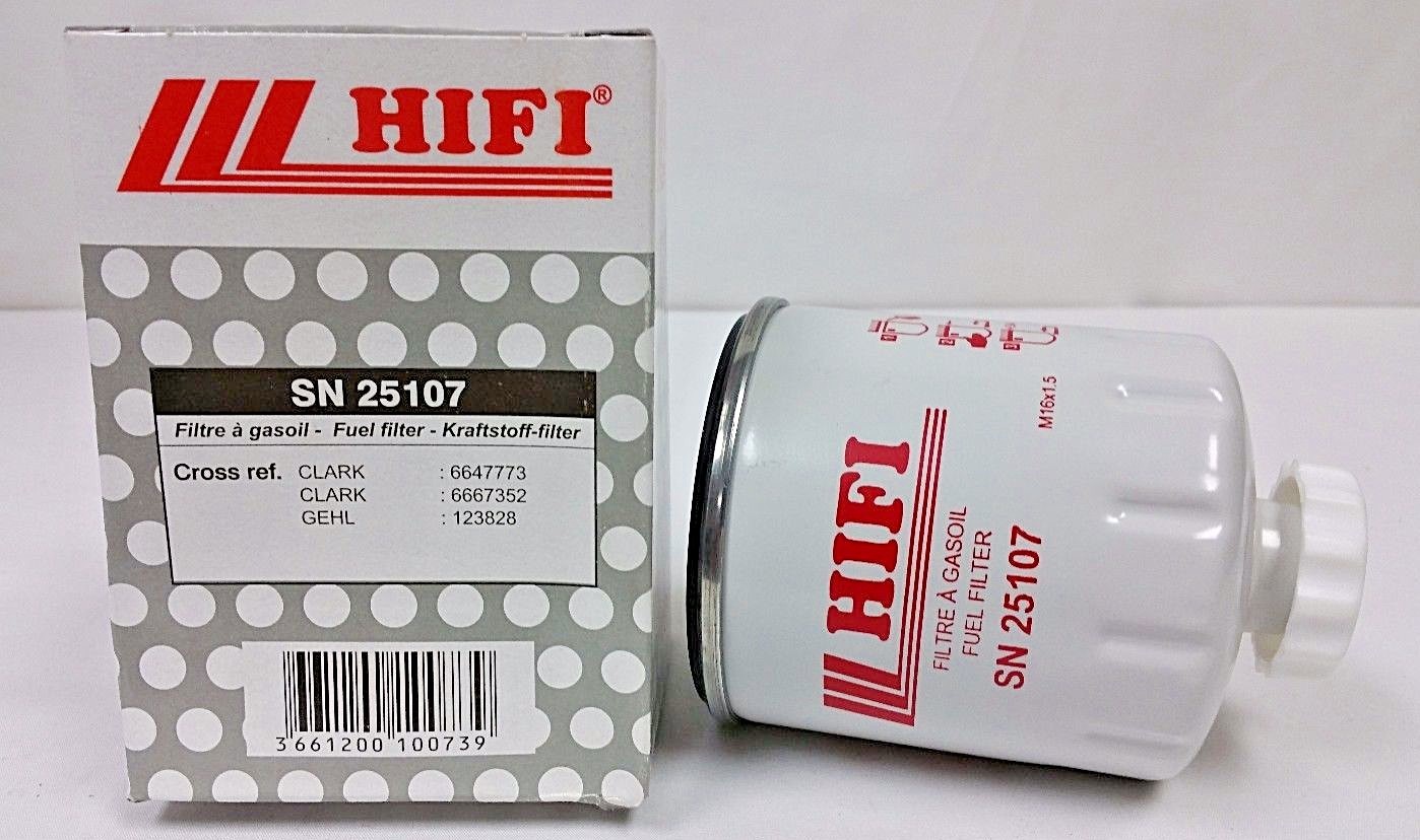 Fuel Filter SN 25107 for Part# BF1257, P550690, 6647773, 6667352 ...