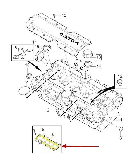 Volvo S60 Mk1 Cylinder Head Gasket 30637066 OEM for sale online | eBay