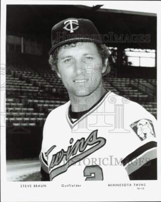 Press Photo Steve Braun, Outfielder, Minnesota Twins Baseball Team ...