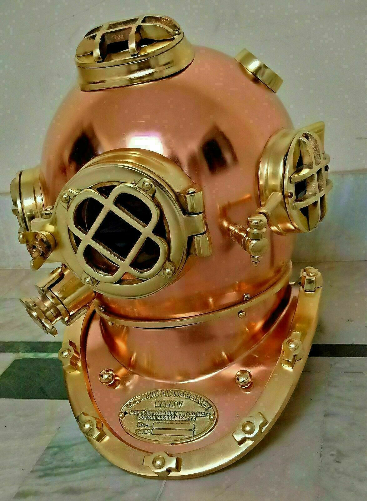 Antique Divers Diving Helmet US Navy Mark V Sea Scuba Marine Replica ...