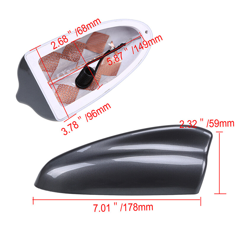 Universal Car Shark Fin Roof Signal Antenna FM/AM Radio Signal Aerial ...
