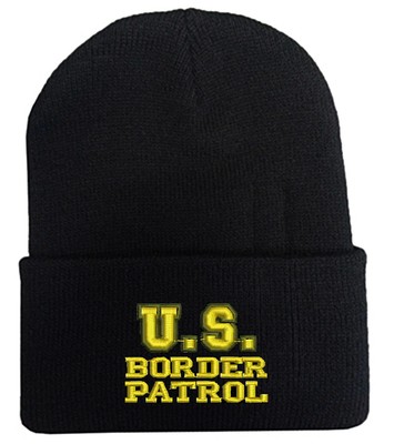 U.S. BORDER PATROL CUFF FOLD UP LONG BEANIE WINTER HATS MILITARY LAW ...