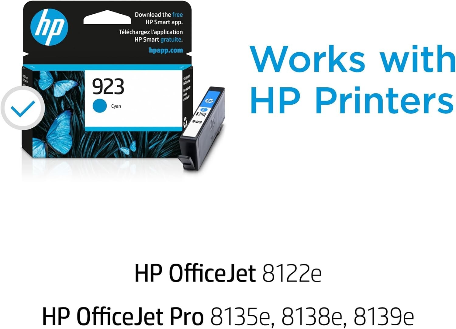 Geniune HP 923 Ink Cartridge Black or Color for inkjet 8120/8130 Series ...