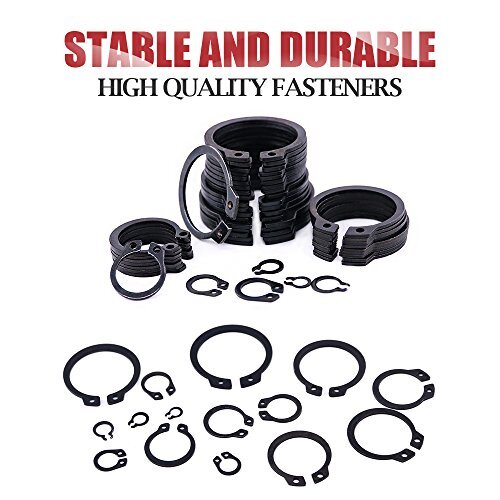 300pcs 15size Alloy Steel External Circlip Snap Retaining Clip Ring ...