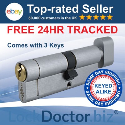 Maxus Euro Thumbturn Cylinder Lock Keyed Alike Come w/3 Keys *FREE 24HR ...
