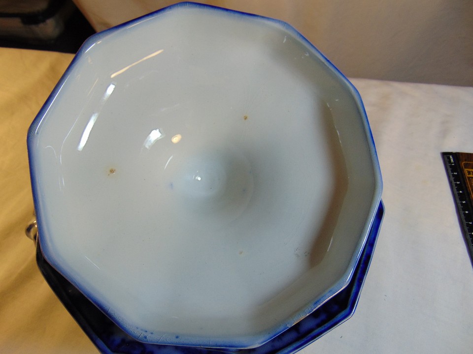 Scarce Flow Blue "Scinde" Covered Vegetable, Unusual shape | eBay