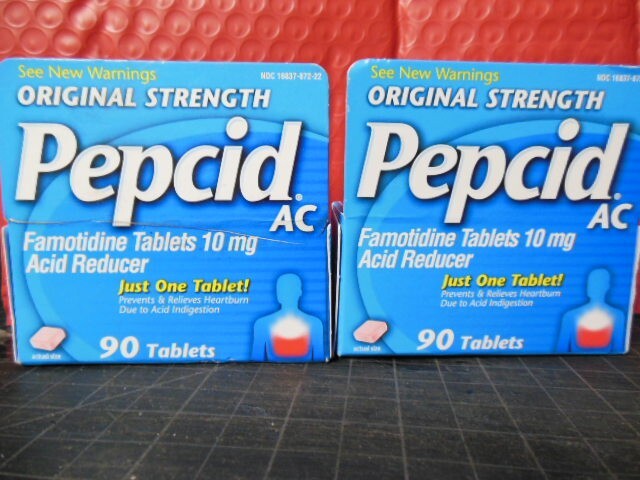 (2)PEPCID AC ORIGINAL STRENGTH 180 TABLETS EXP 3/2026 damaged box ...