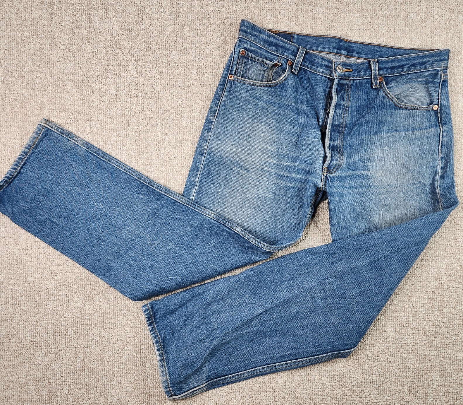 Levi's 501XX Men's Cotton Denim Blue Jeans 36x33 (35x… - Gem