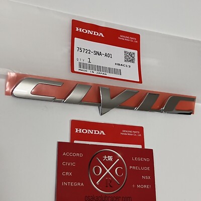Genuine OEM Honda 2006-2011 Civic SEDAN Rear Emblem Trunk Badge FA5 ...