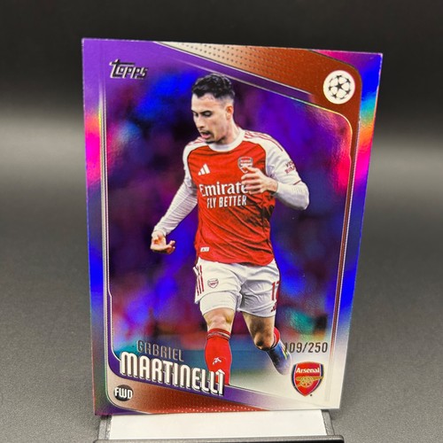 2025-26 Topps UEFA Club Competitions #19 Gabriel Martinelli Purple Foil ...